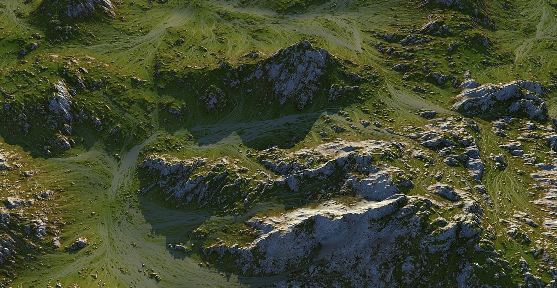 3D model Grass Map Mountains VR / AR / low-poly | CGTrader