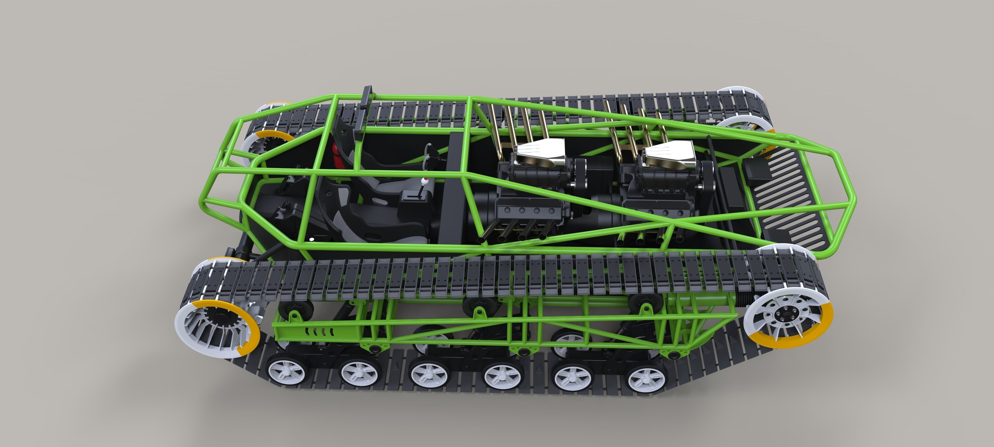 Concept tracked vehicle 3D model | CGTrader