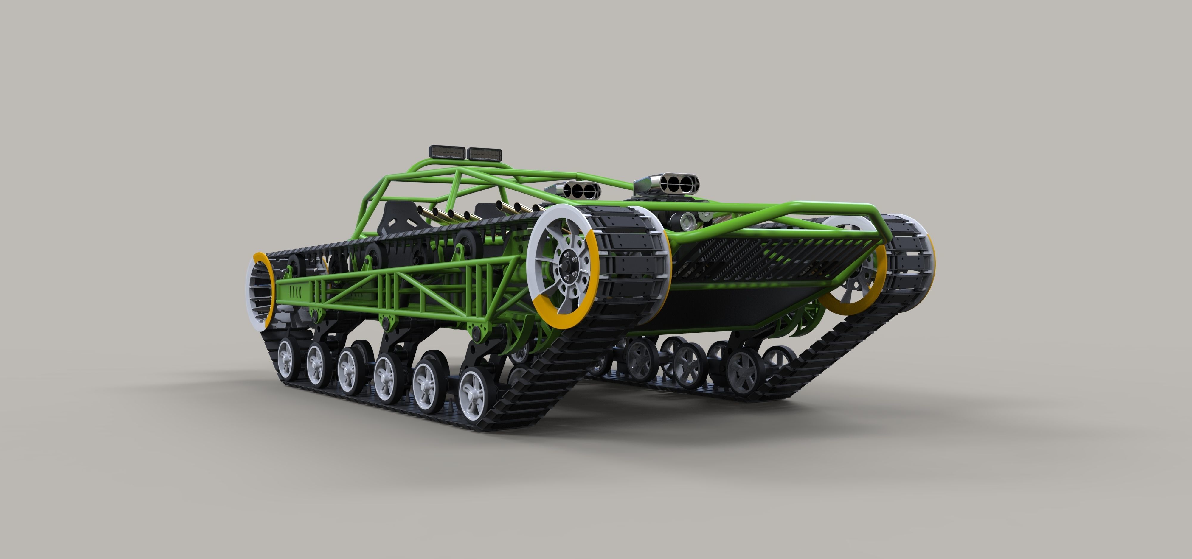 Concept tracked vehicle 3D model | CGTrader