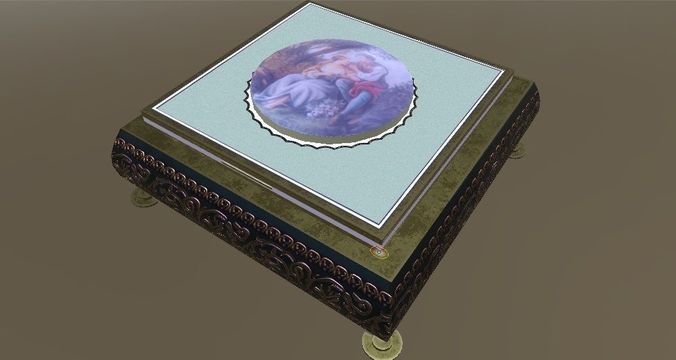 3D model Antique jewelry box VR / AR / low-poly | CGTrader
