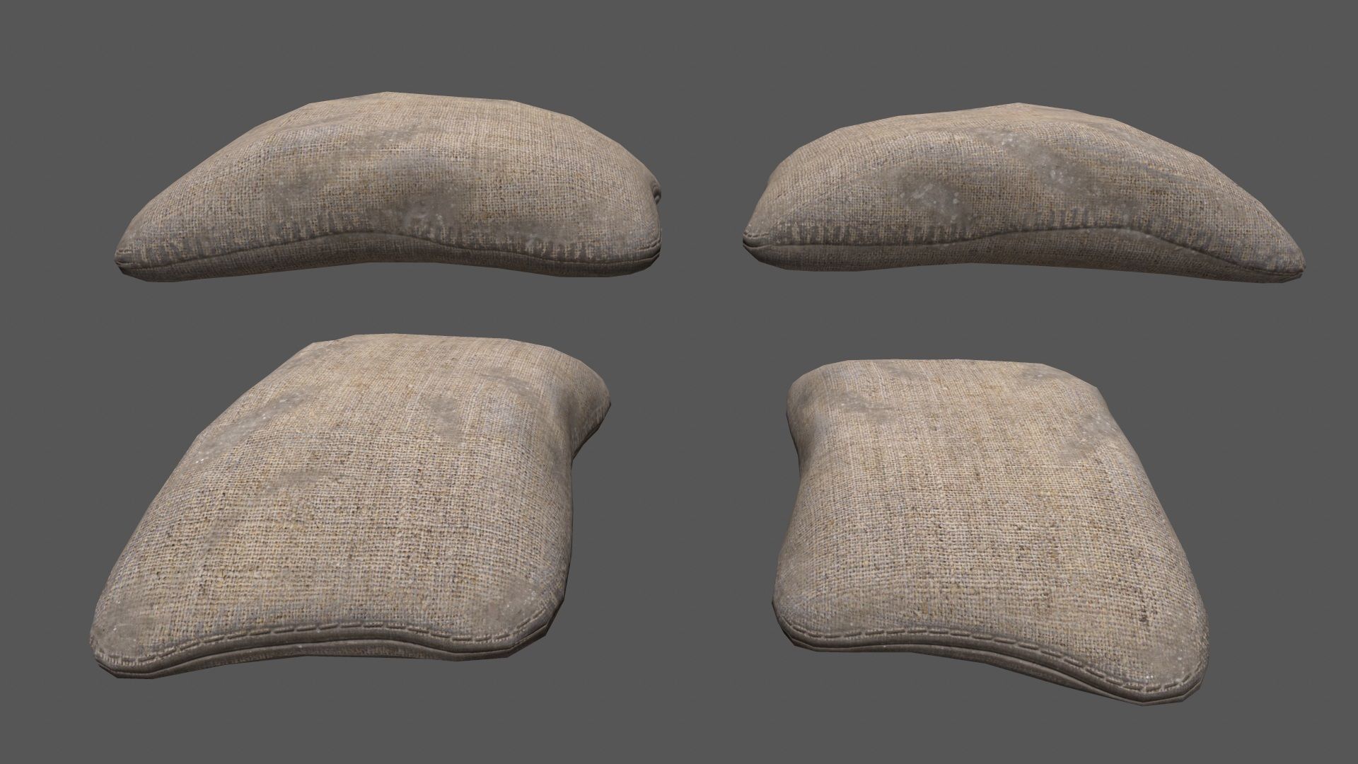 3D model sandbag set VR / AR / low-poly | CGTrader