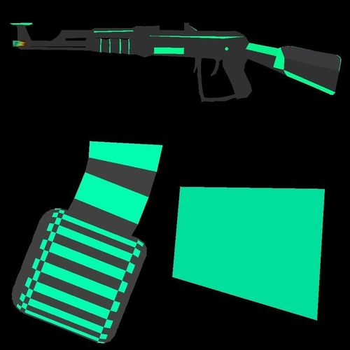 3D model KA-45 rifle with stripe VR / AR / low-poly | CGTrader