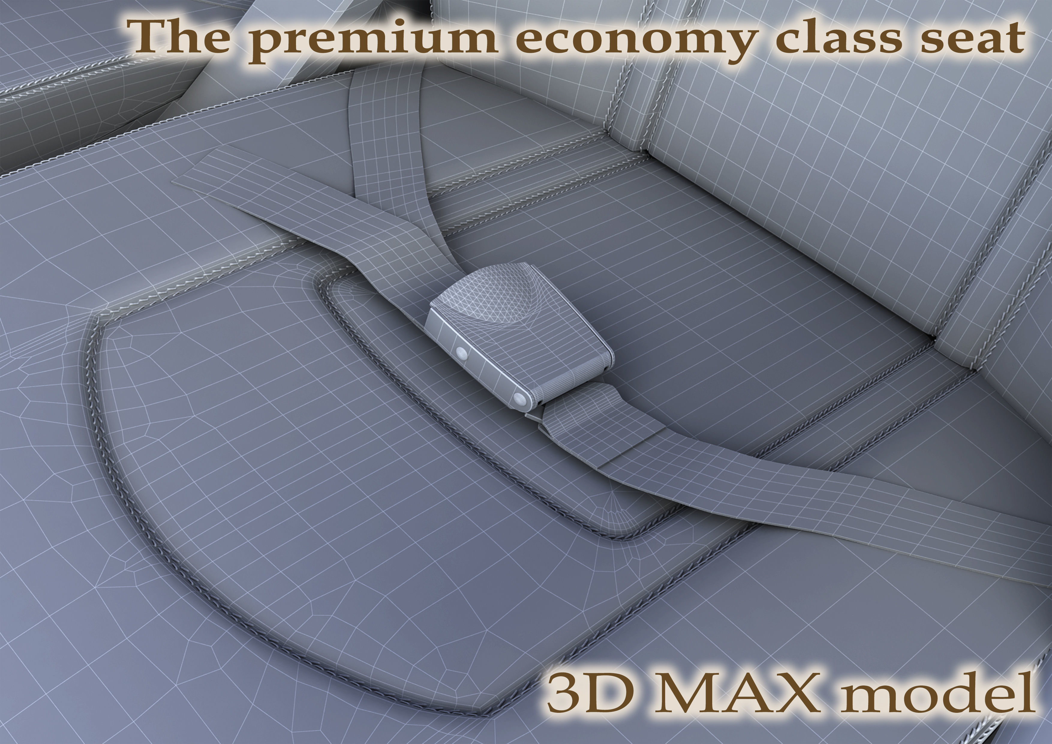 The premium economy class seat 3D model | CGTrader