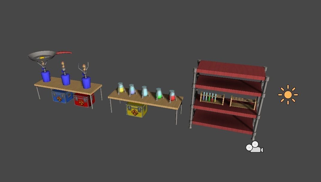 3D model Cartoon lab props VR / AR / low-poly | CGTrader