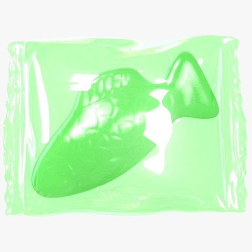 Wrapped Green Fish 3D model 3D model | CGTrader