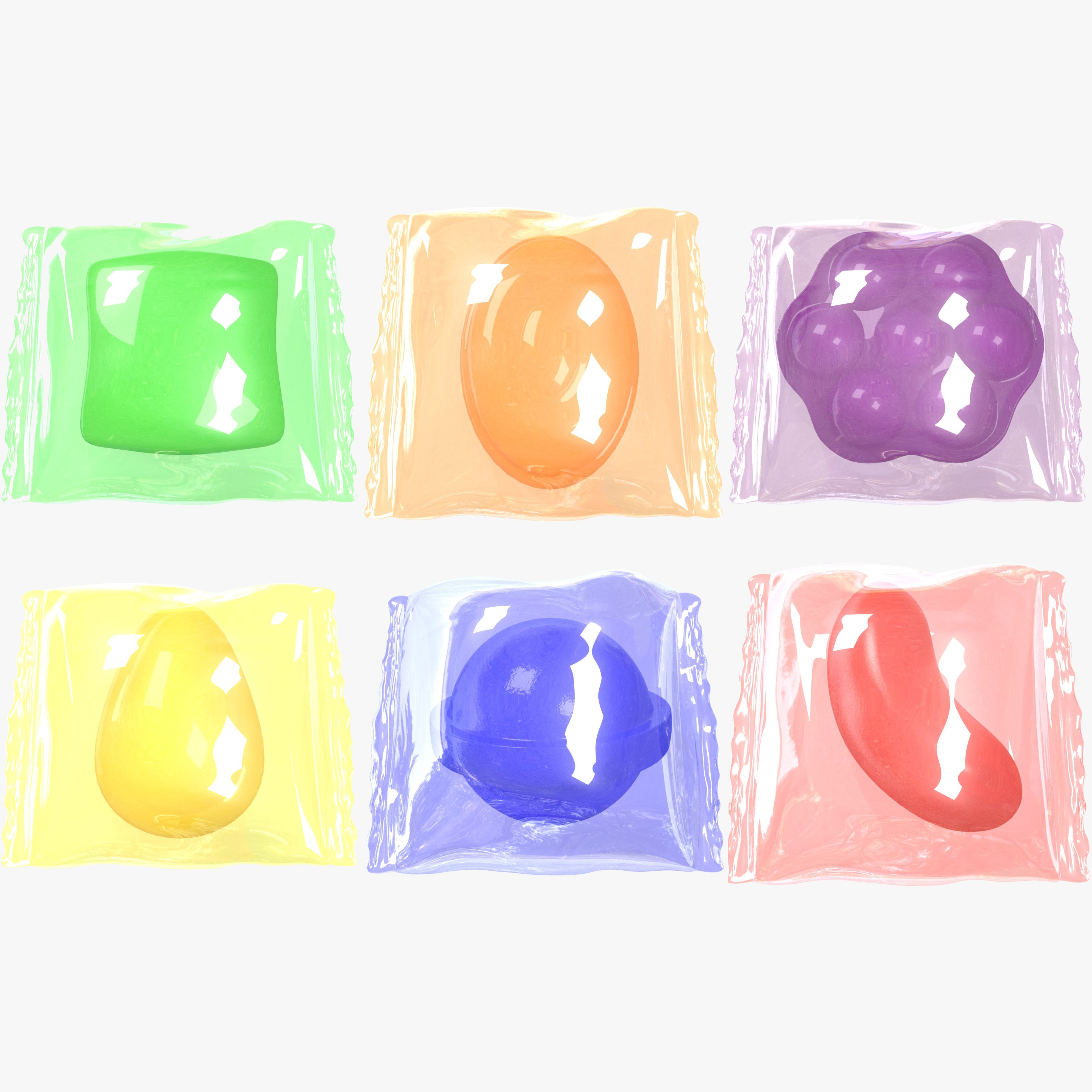 3D Wrapped Candy Combo Pack 3D model | CGTrader