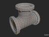 Red T Pipe 3D model | CGTrader