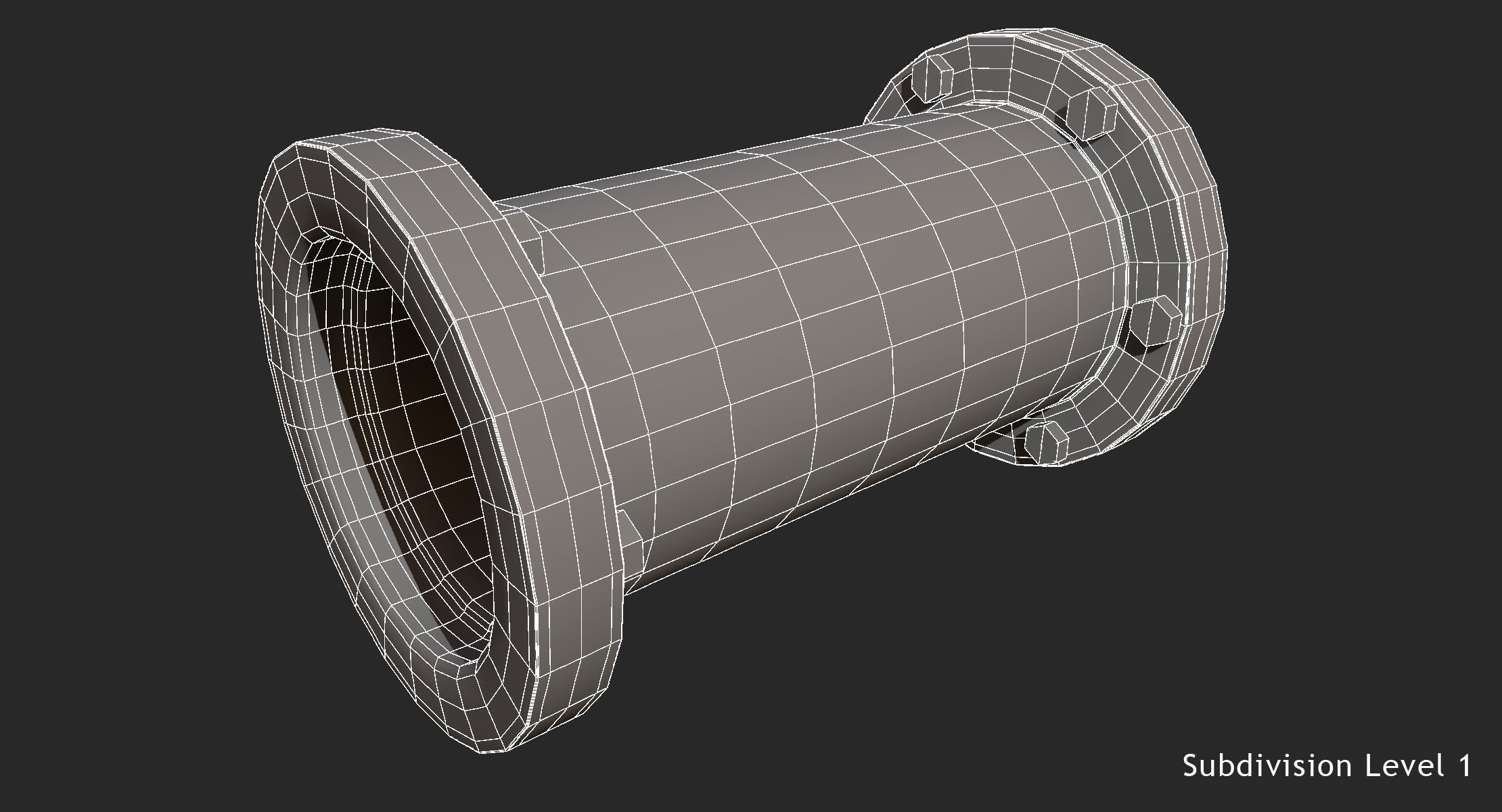 Red Straight Pipe 3D model | CGTrader
