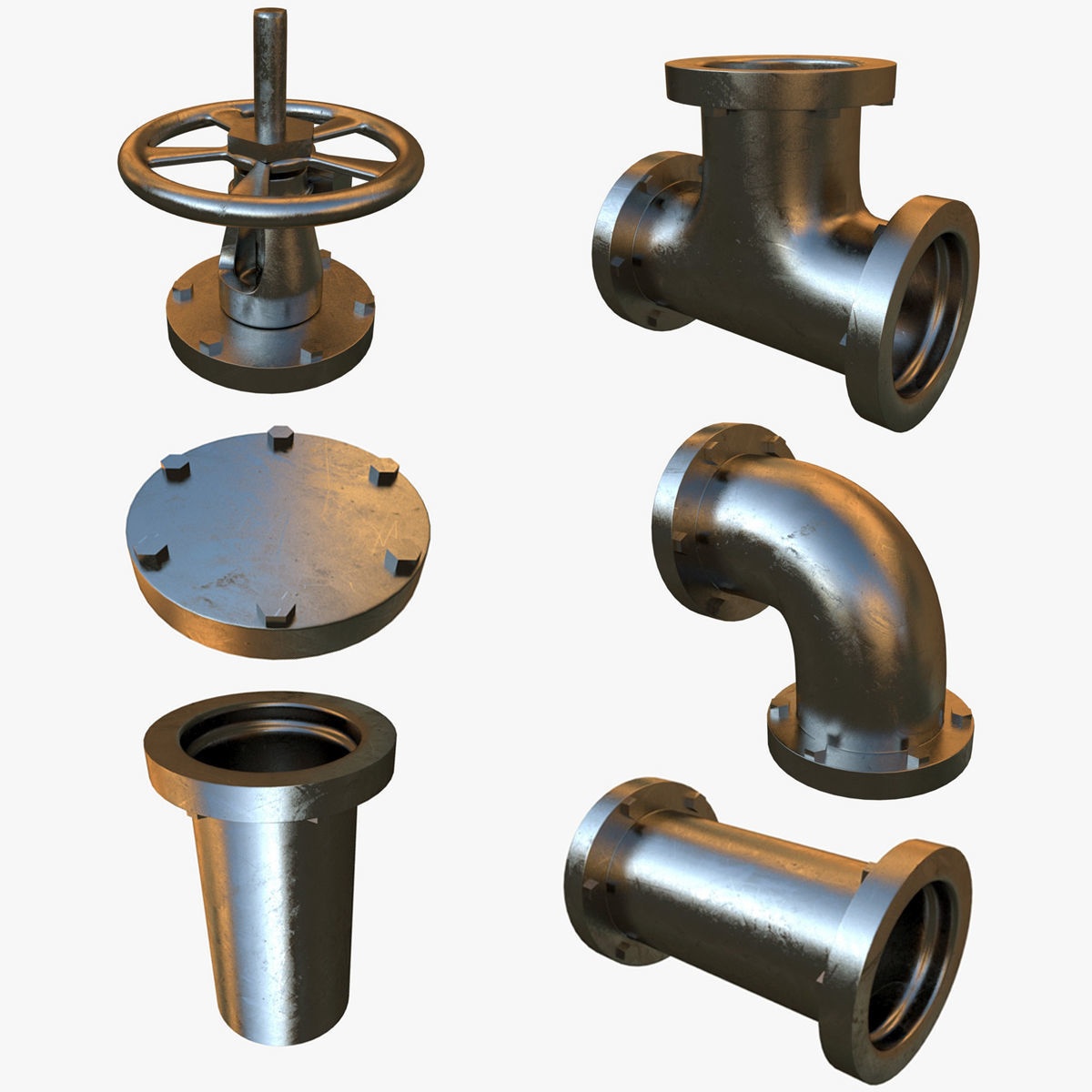 Steel Pipe Collection 3D model | CGTrader