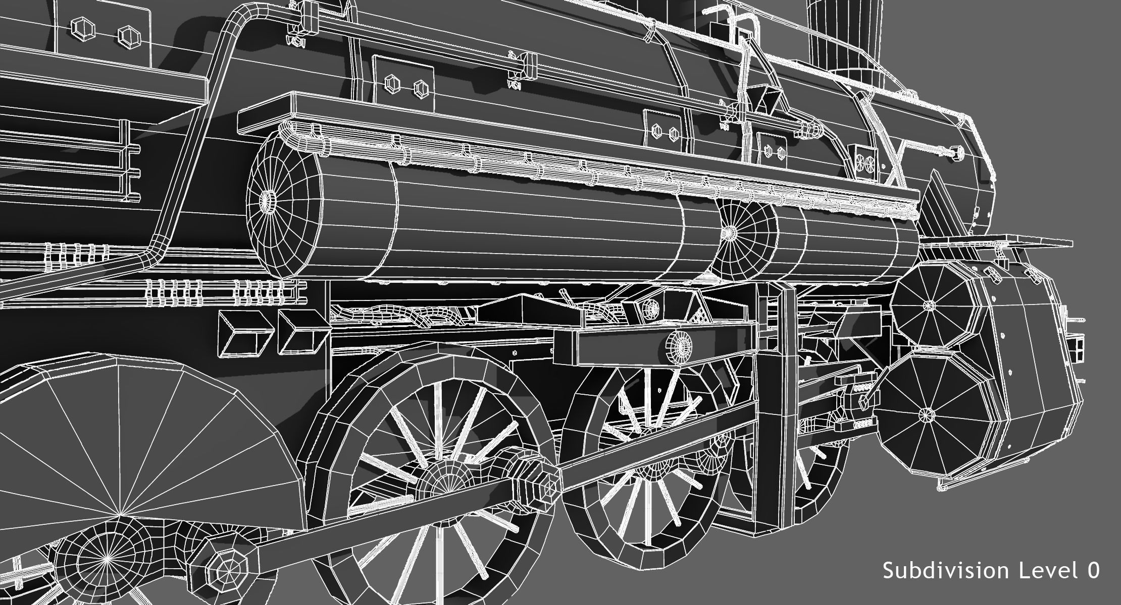 Steam Train 3D model animated rigged | CGTrader