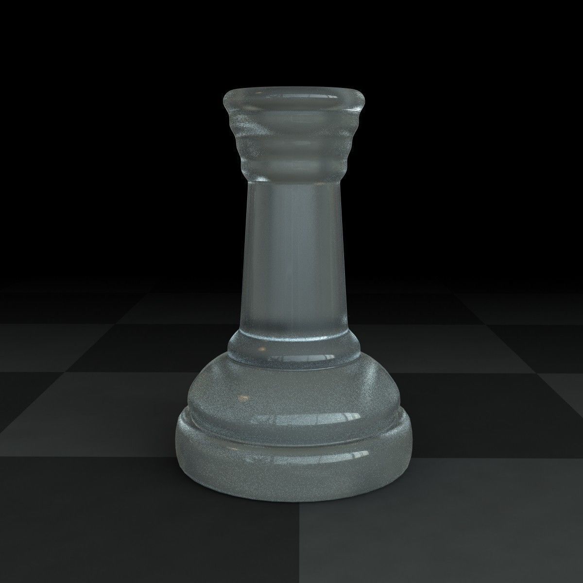 Rook Chess Pieces Glass 3D model | CGTrader