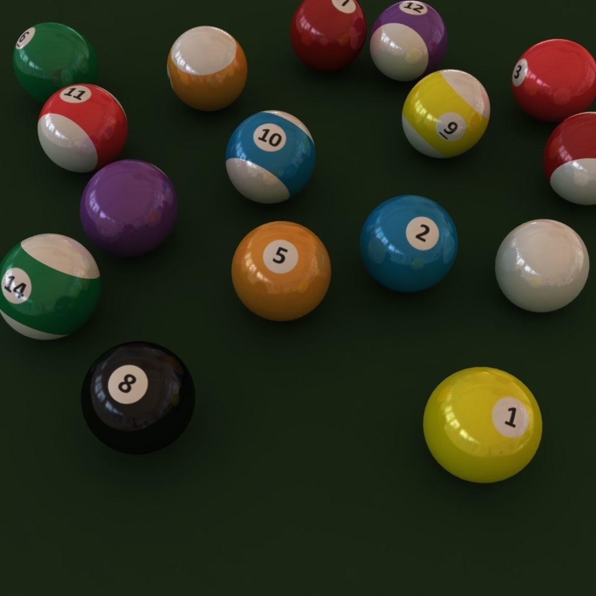 Pool Balls 3D model animated | CGTrader