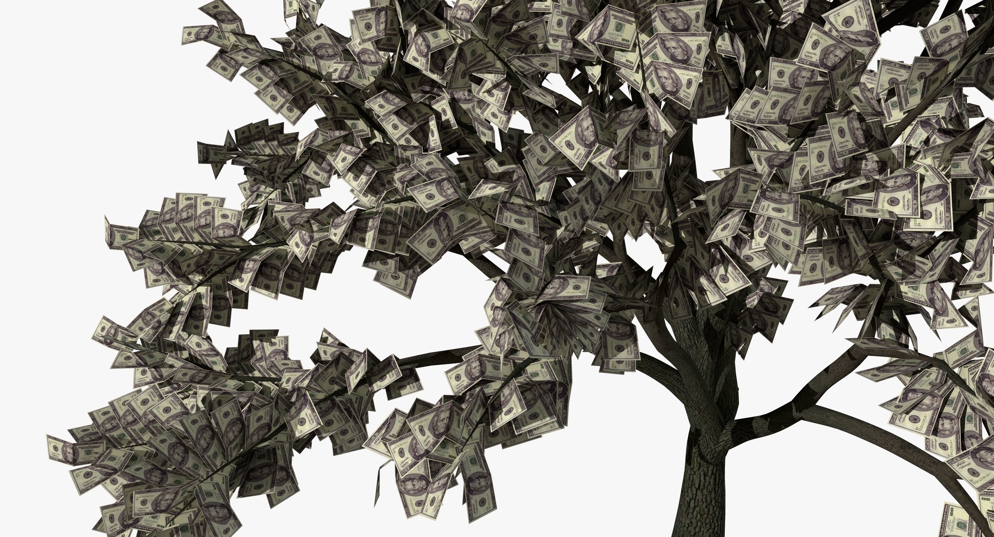 Money Tree 20s 3D model 3D model | CGTrader