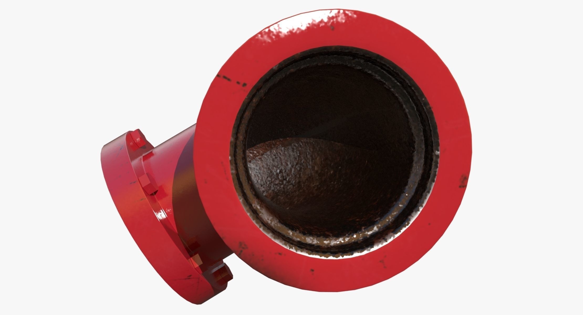 Corner Red Pipe 3D model | CGTrader