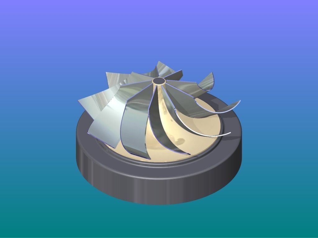 Impeller with 9 blades 3D model | CGTrader