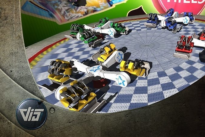 3D model Fairground rides collection VR / AR / low-poly | CGTrader