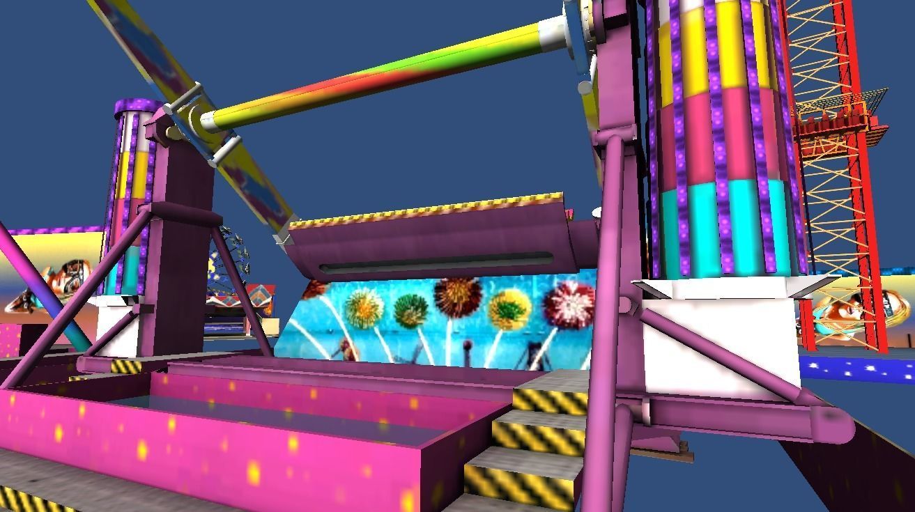 3D model Mobile fairground rides VR / AR / low-poly | CGTrader