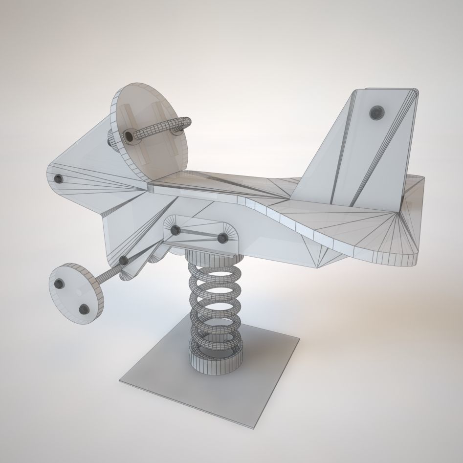 Playground Spring - Airplane 3D model | CGTrader