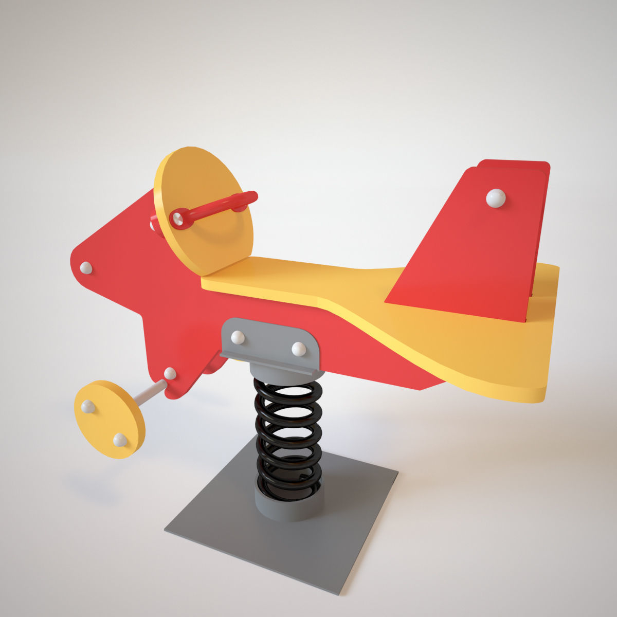 Playground Spring - Airplane 3D model | CGTrader