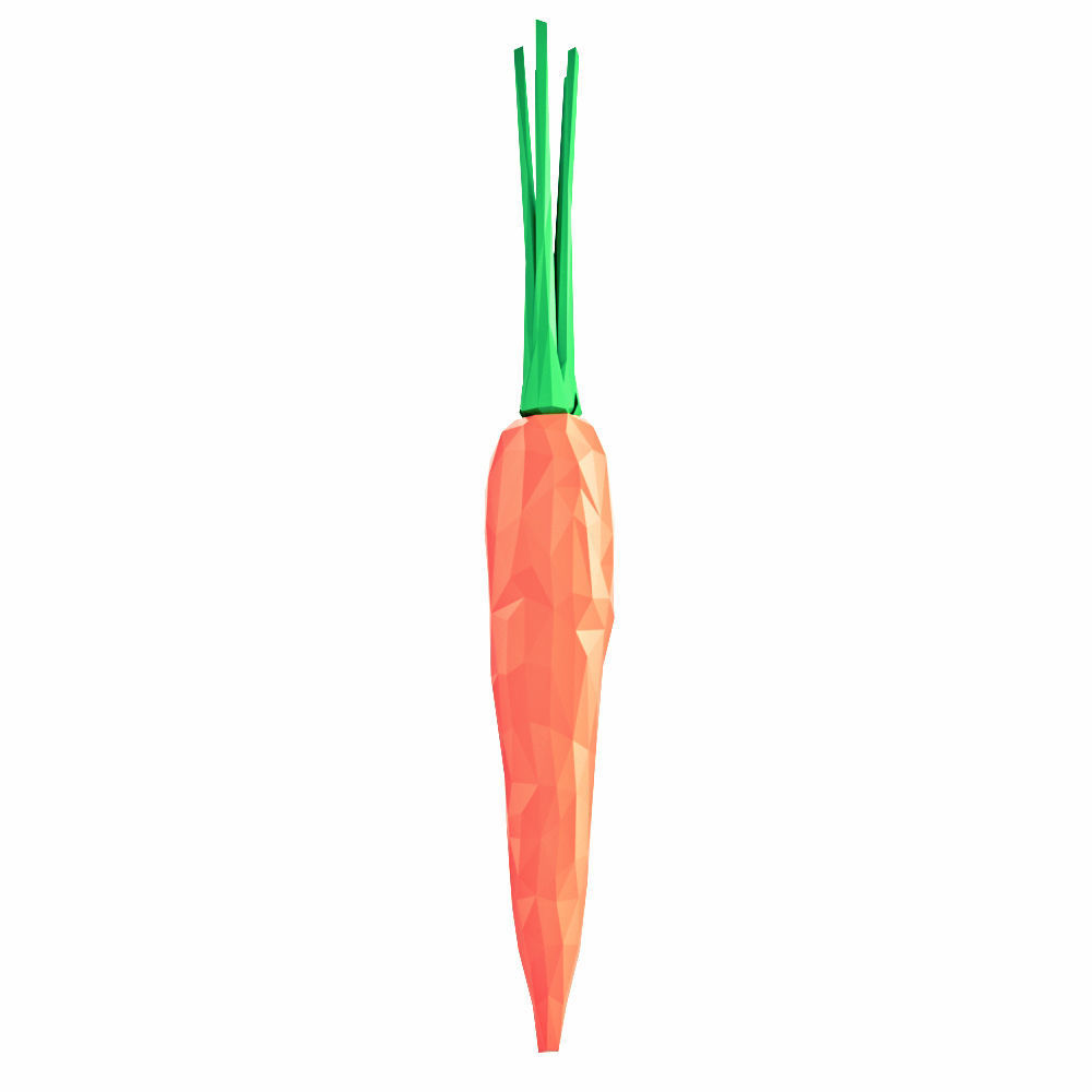 3D model Carrot Low Poly VR / AR / low-poly | CGTrader