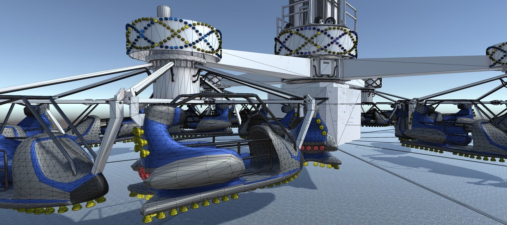 3D model High Detail Fairground Ride 08 - Ikarus VR / AR / low-poly ...
