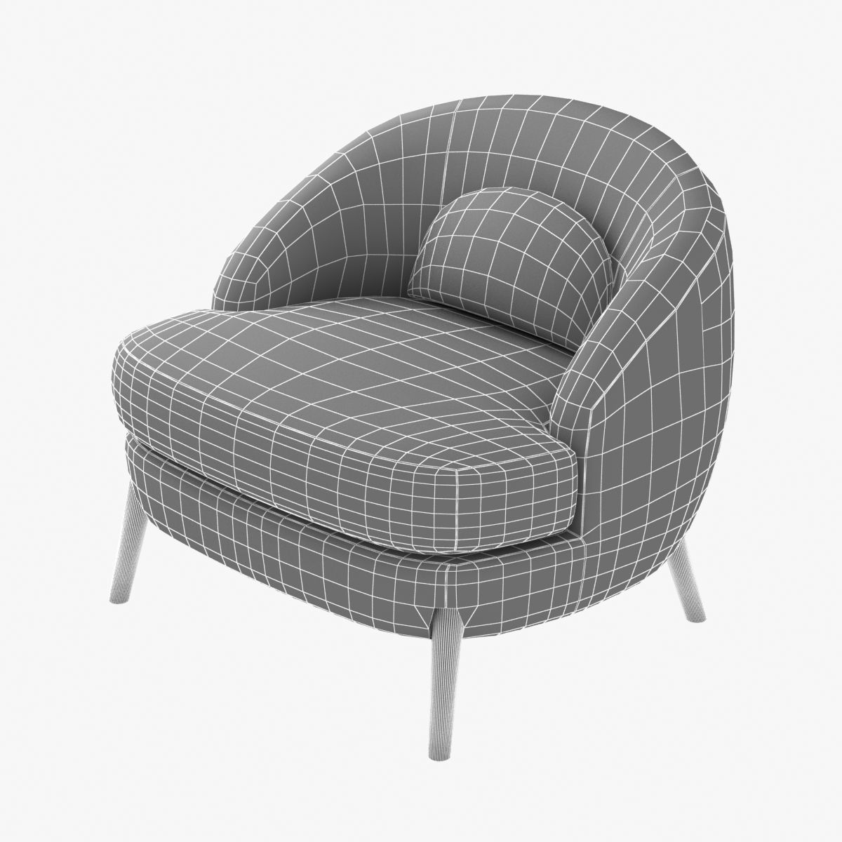 Joseph Dirand Bocca lounge chair 3D model | CGTrader