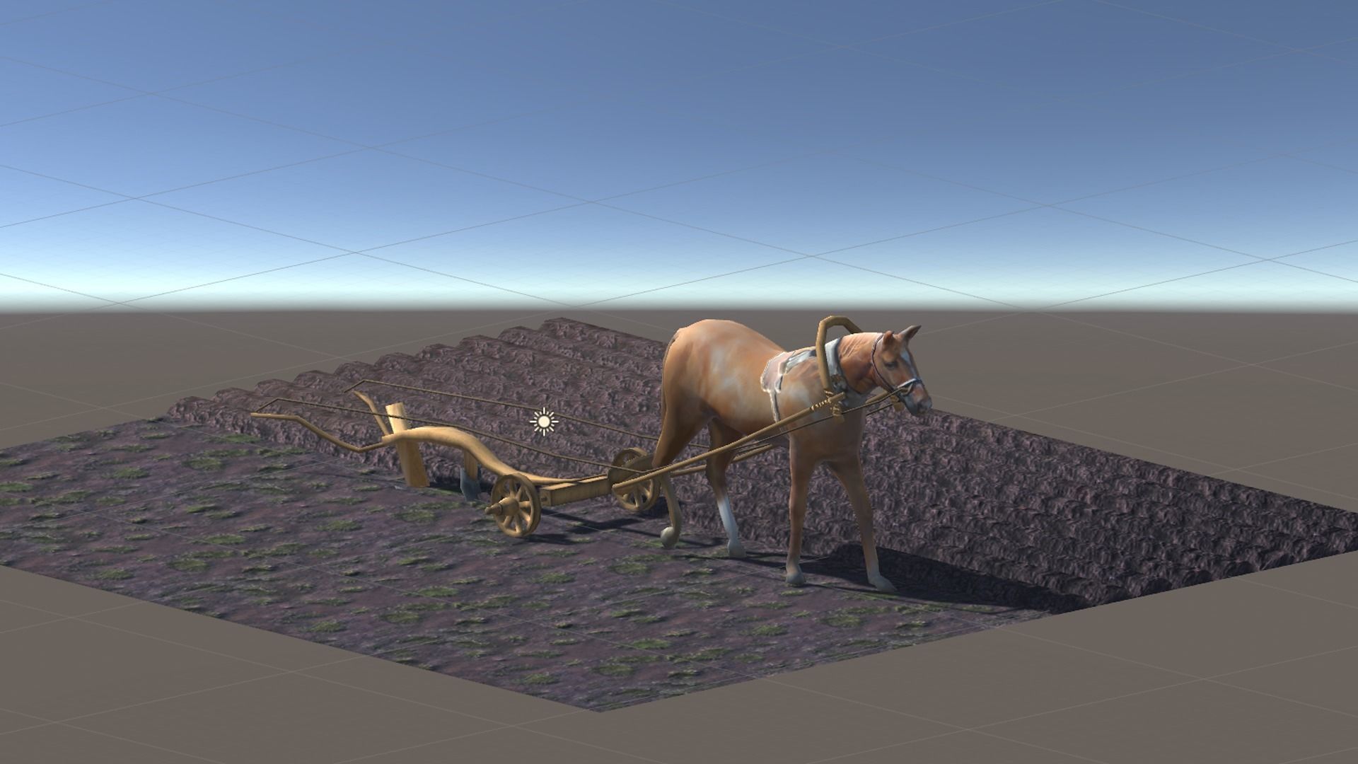 3D model Horse Plows Animated VR / AR / low-poly rigged animated | CGTrader
