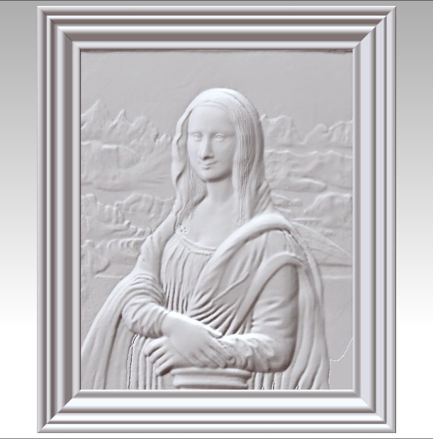 The Mona Lisa 3D model 3D printable | CGTrader