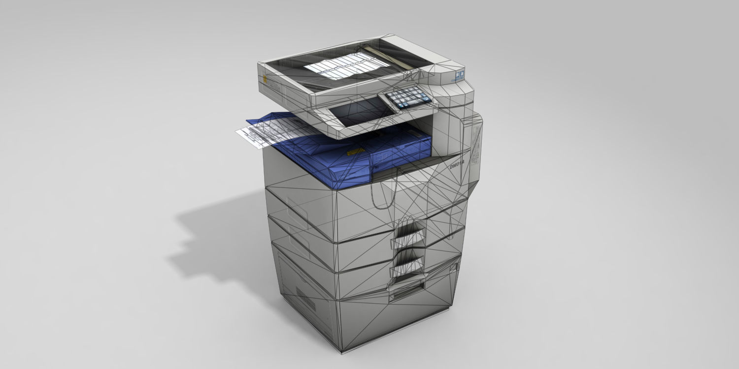 3D model Photocopy Machine VR / AR / low-poly | CGTrader