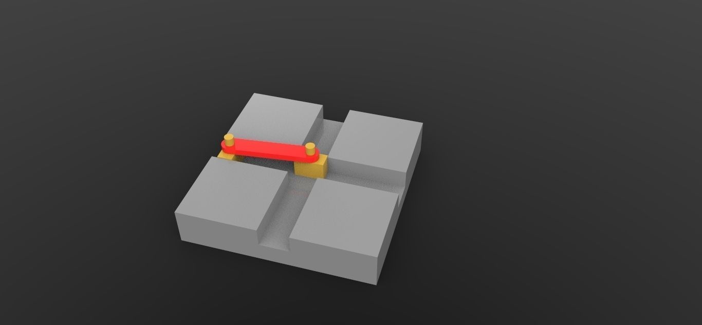 Double slider crank chain Mechanism 3D model | CGTrader