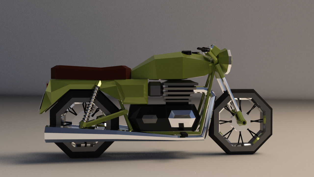 3D model Low Poly Motorcycle 01 VR / AR / low-poly | CGTrader