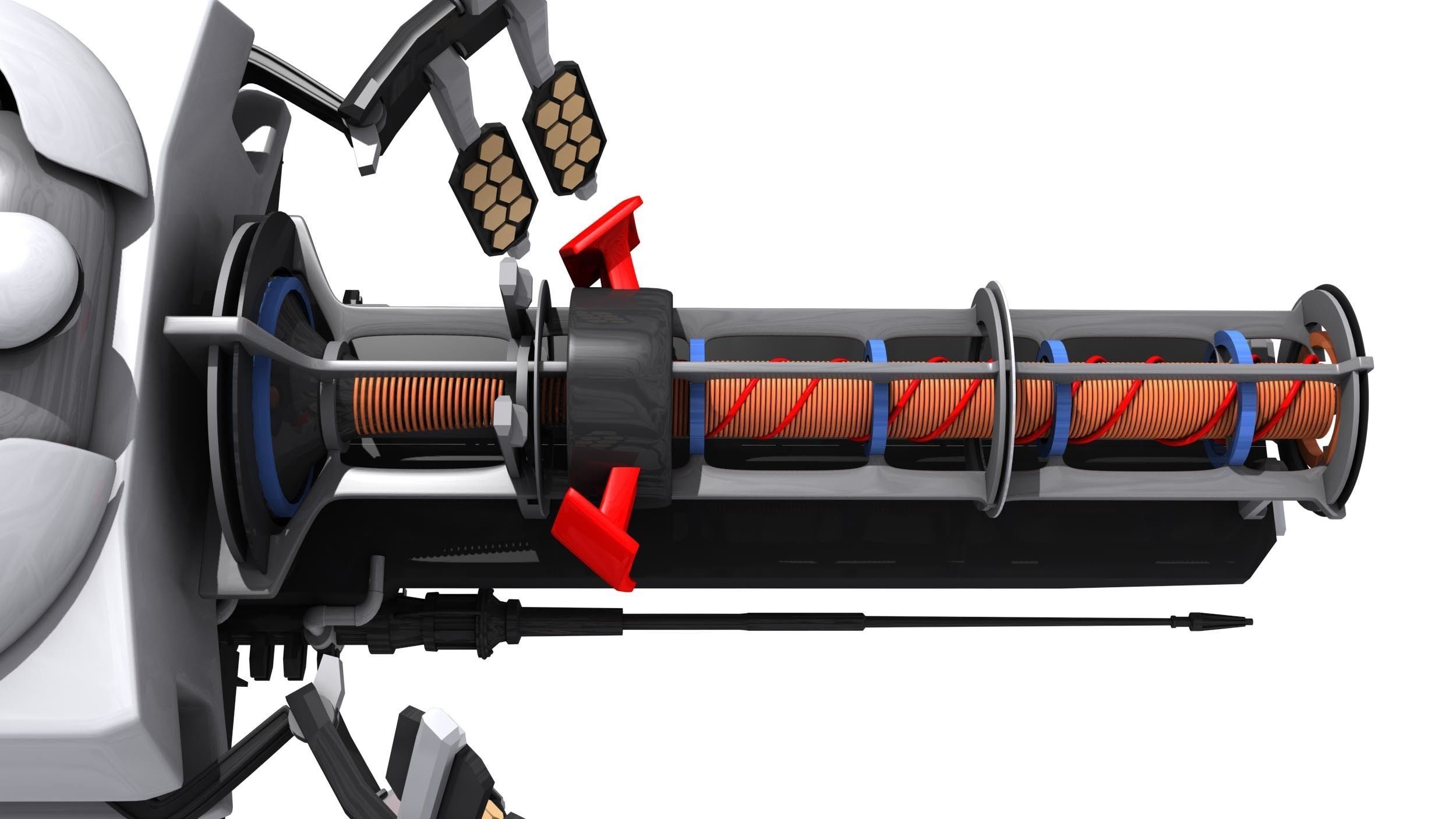 Sci-Fi Energy Gun free 3D model animated | CGTrader