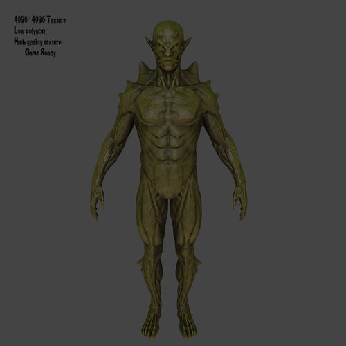 3D model monster humanoid creature VR / AR / low-poly | CGTrader