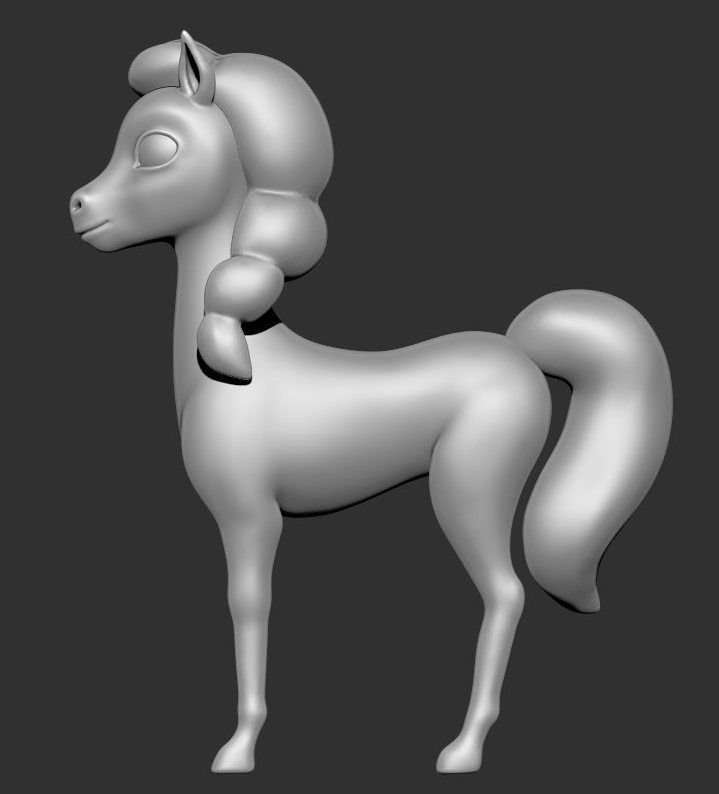 Stylized pony 3D model 3D printable | CGTrader
