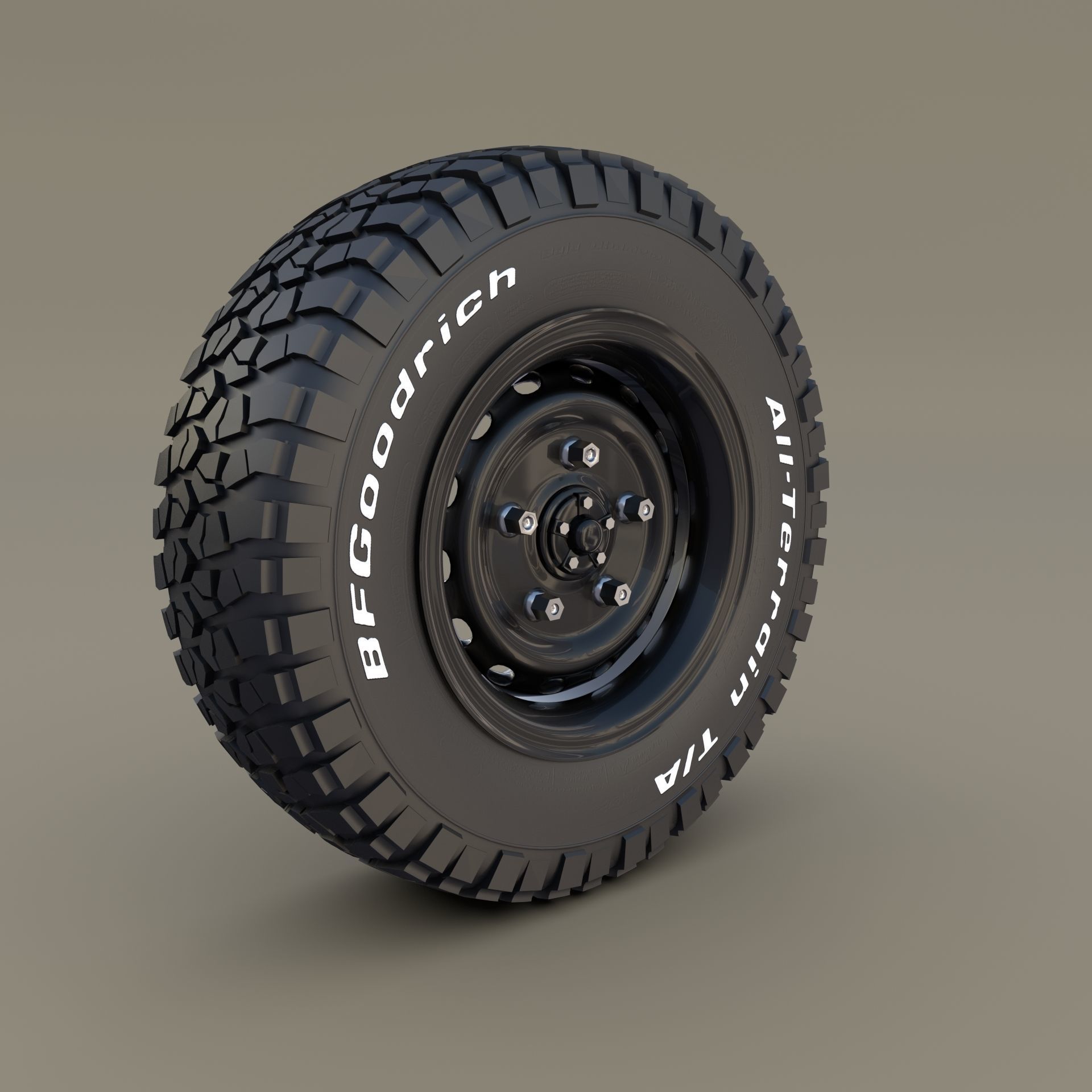 Offroad BF Goodrich Wheel 3D model | CGTrader