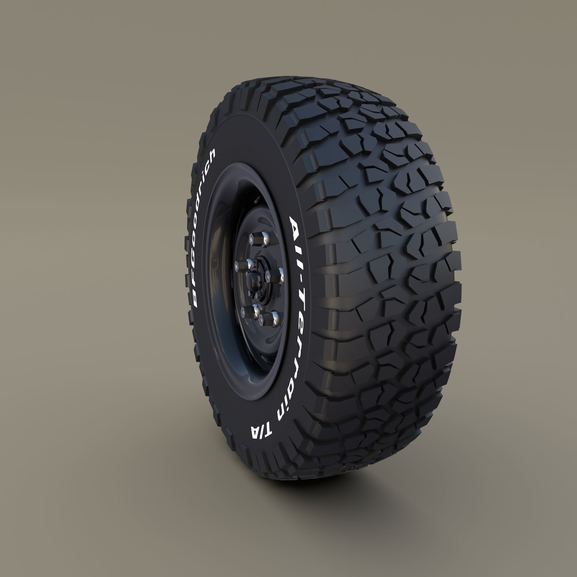 Offroad BF Goodrich Wheel 3D model | CGTrader