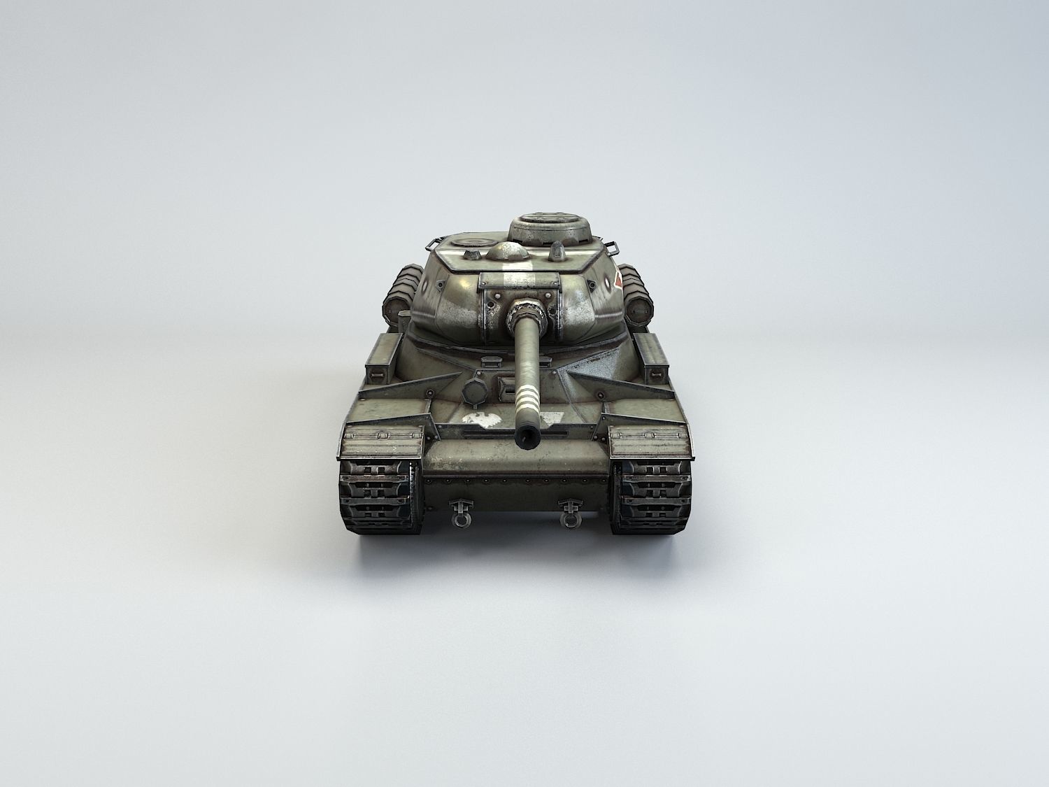 3D model Low Poly IS-1 85 soviet russian heavy tank VR / AR / low-poly ...