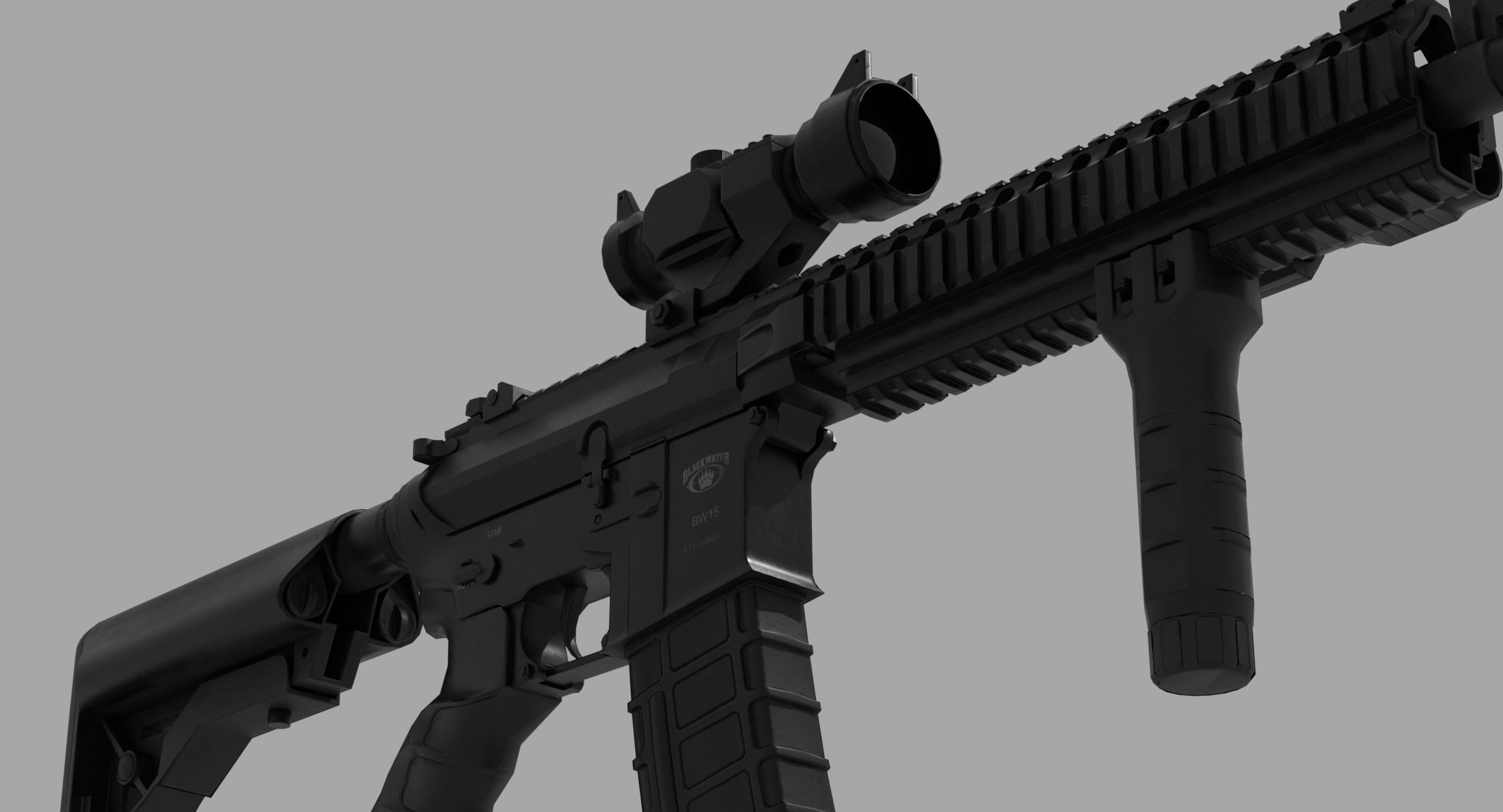 3D model CARBINE Modified Carbine M4A1 Tactical RIS RAS AEG VR / AR ...