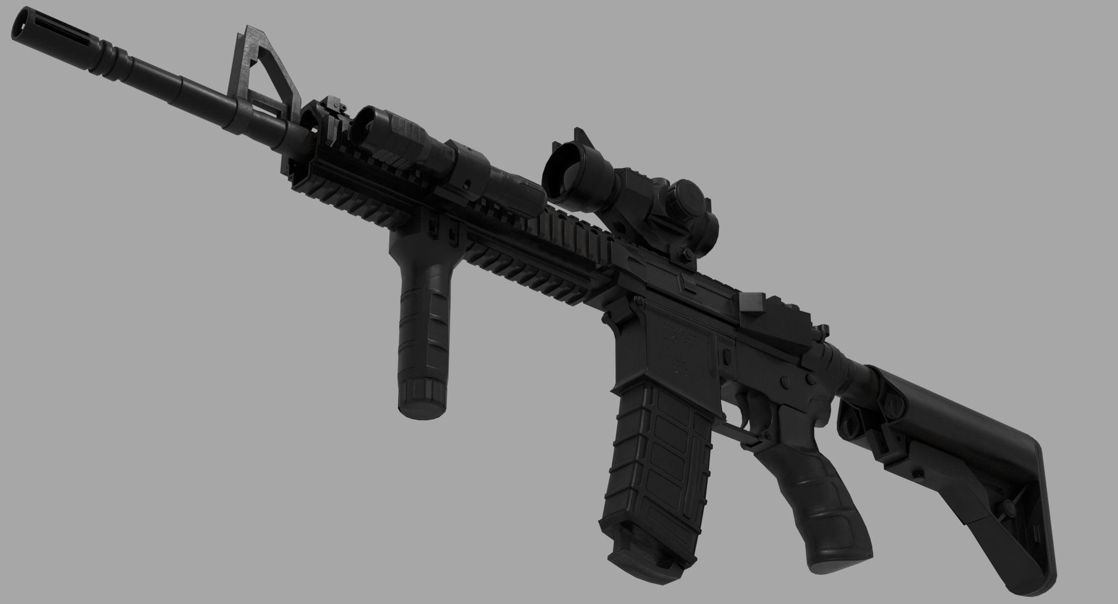 3D model CARBINE Modified Carbine M4A1 Tactical RIS RAS AEG VR / AR ...