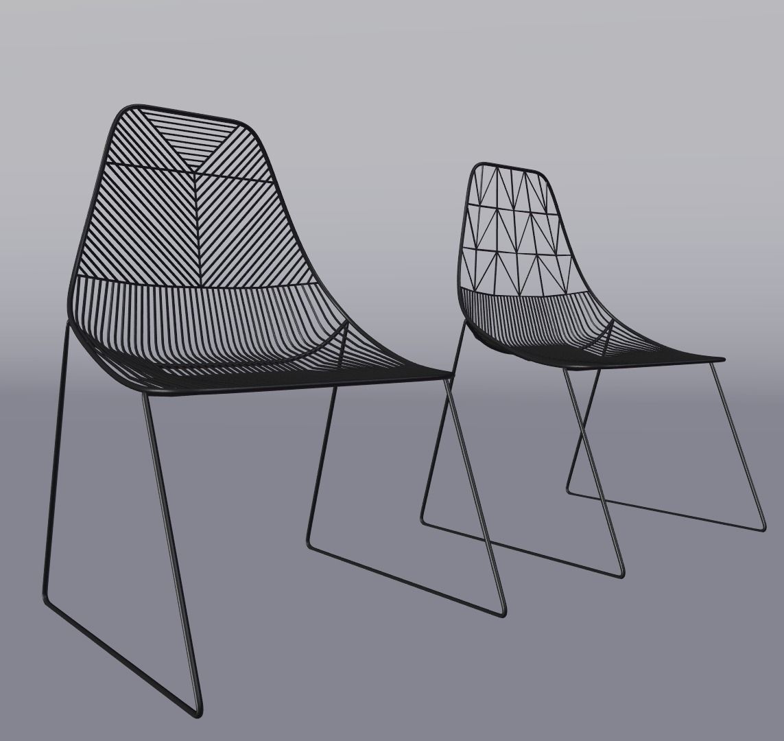 Wired chairs free 3D model | CGTrader