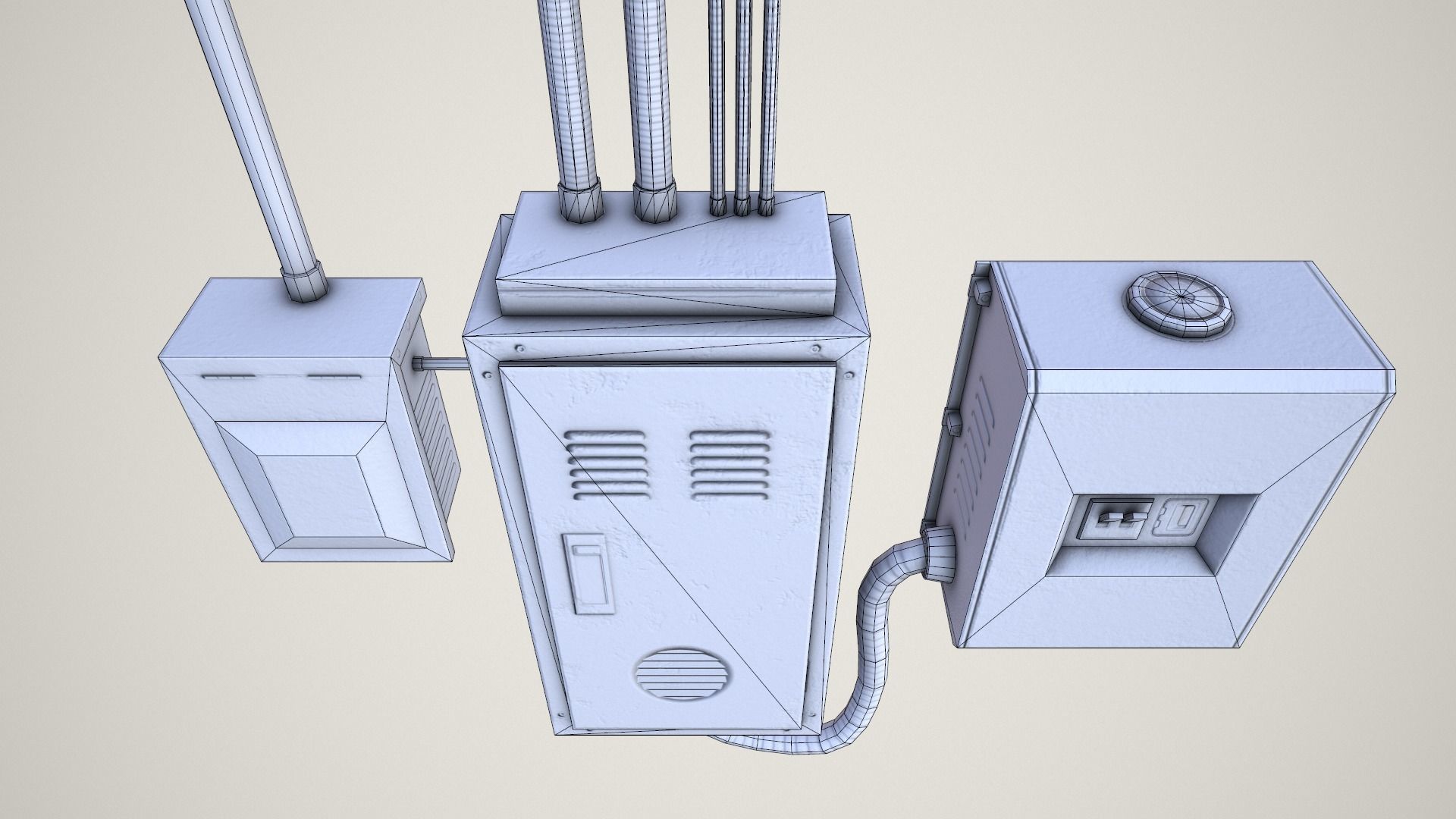 3D model Electrical Boxes VR / AR / low-poly | CGTrader