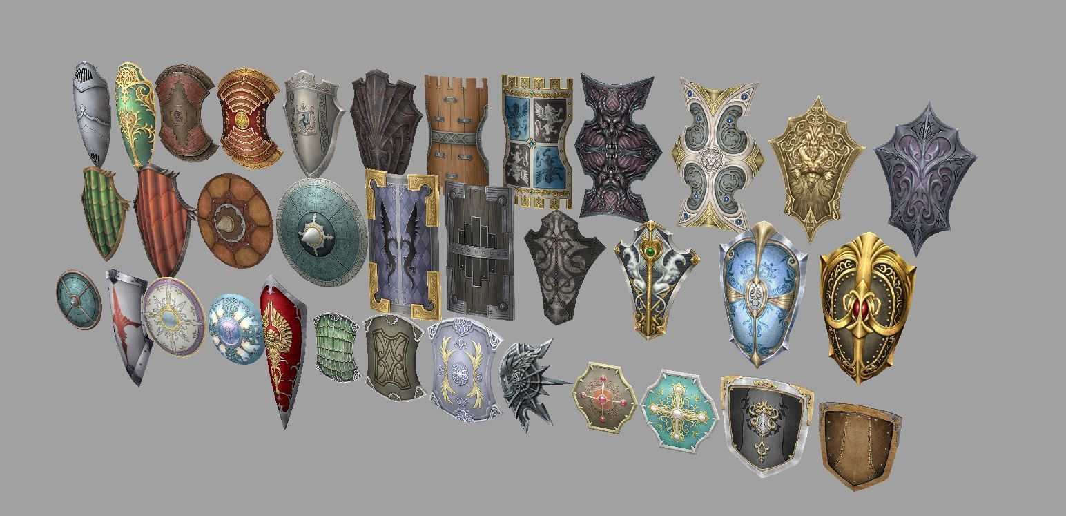 3D model shield shields from legend of zelda VR / AR / low-poly | CGTrader