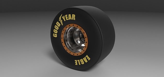 Rear wheel from Top fuel dragster 3D model | CGTrader