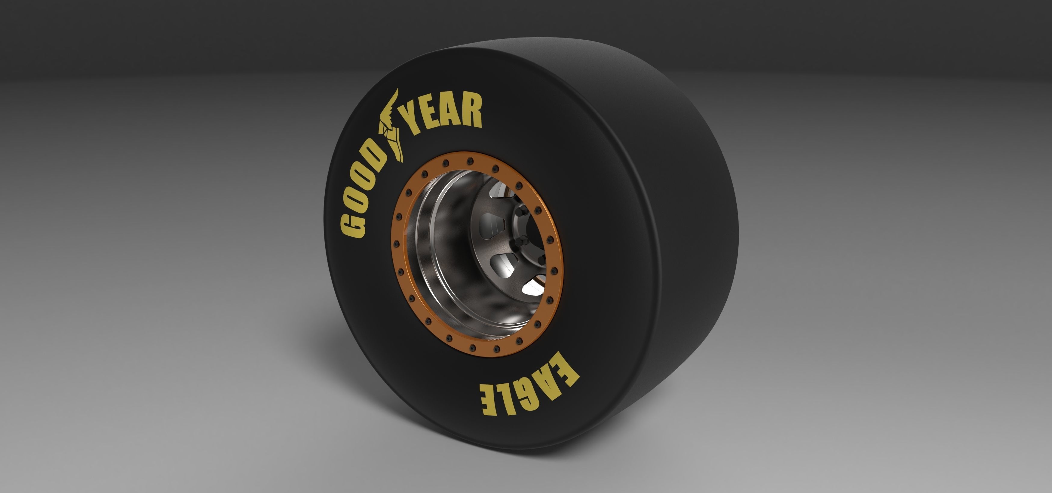 Rear wheel from Top fuel dragster 3D model | CGTrader