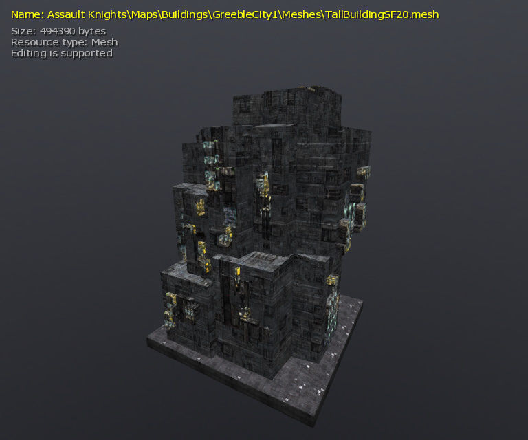 3D model 3D Greeble Buildings VR / AR / low-poly | CGTrader