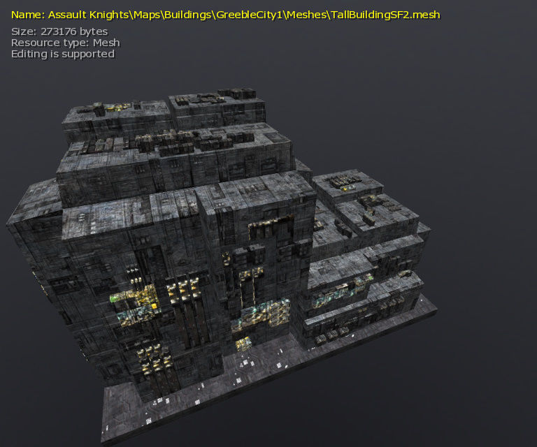 3D model 3D Greeble Buildings VR / AR / low-poly | CGTrader