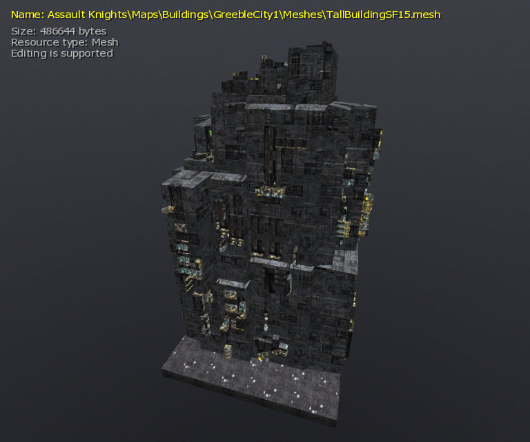 3D model 3D Greeble Buildings VR / AR / low-poly | CGTrader