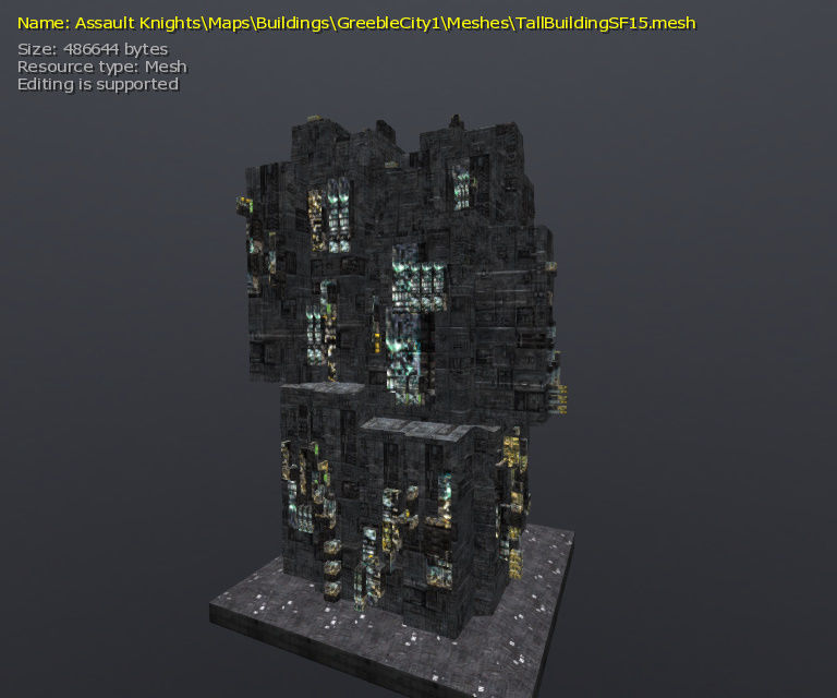 3D model 3D Greeble Buildings VR / AR / low-poly | CGTrader