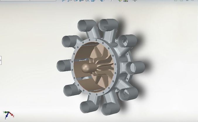 Centrifugal Compressor - Compresseur centrifuge 3D model | CGTrader