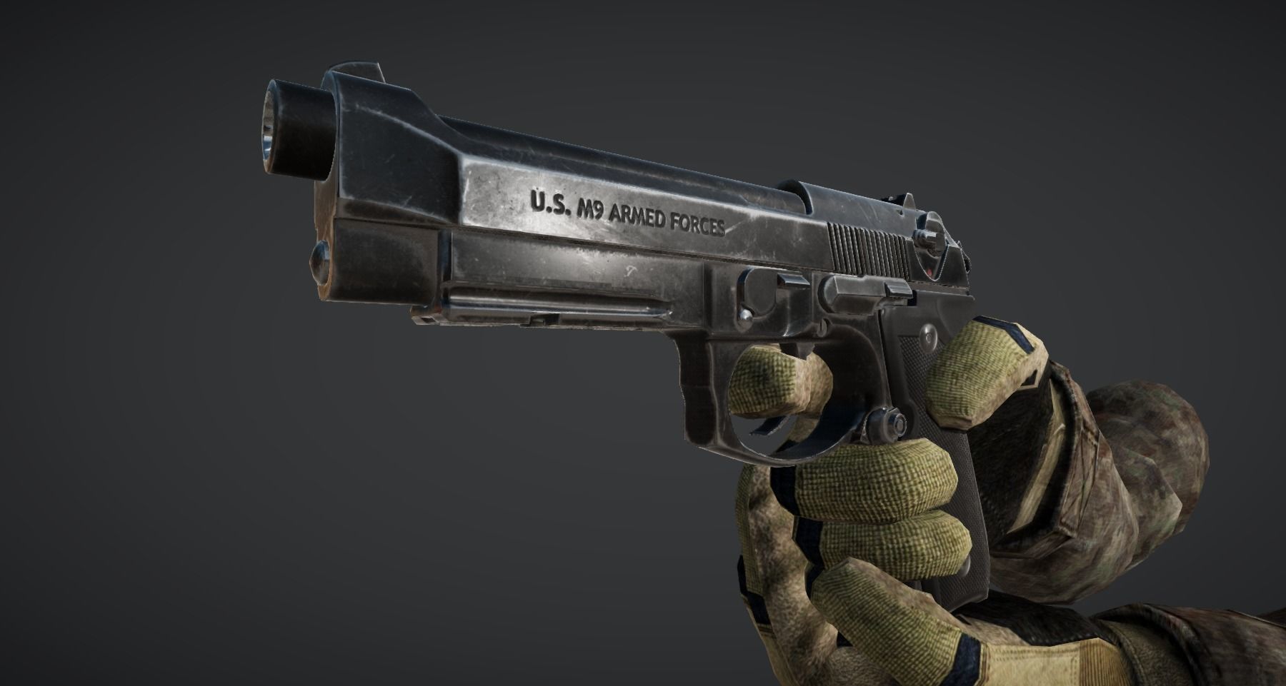 3D model VR / AR ready Animated M9 Beretta Gun | CGTrader